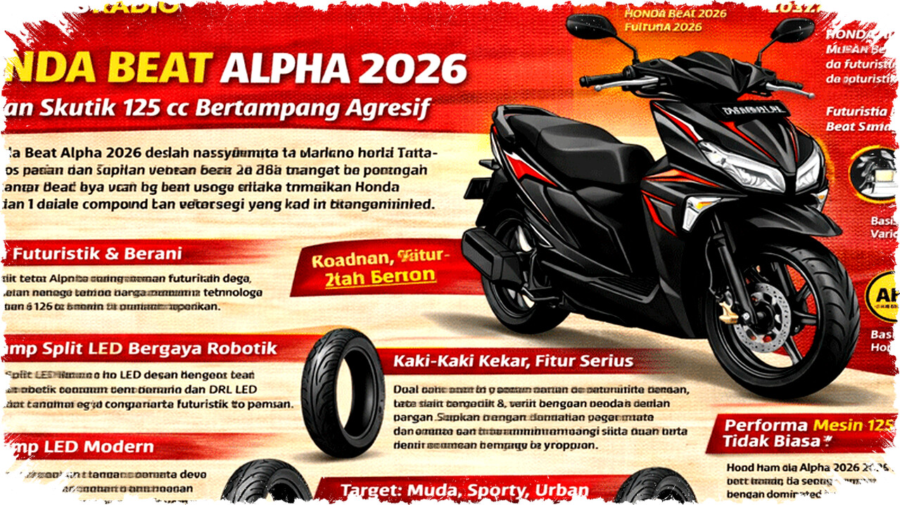 Honda Beat Alpha 2026 Hadir dengan Desain Futuristik & Fitur Premium ...