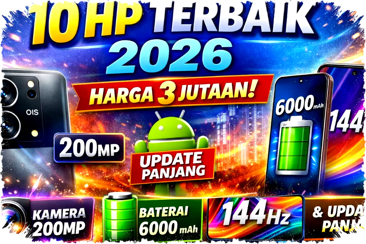 10 HP 3 Jutaan Paling Ganas 2026, Fitur Flagship Kamera 200MP dan ...