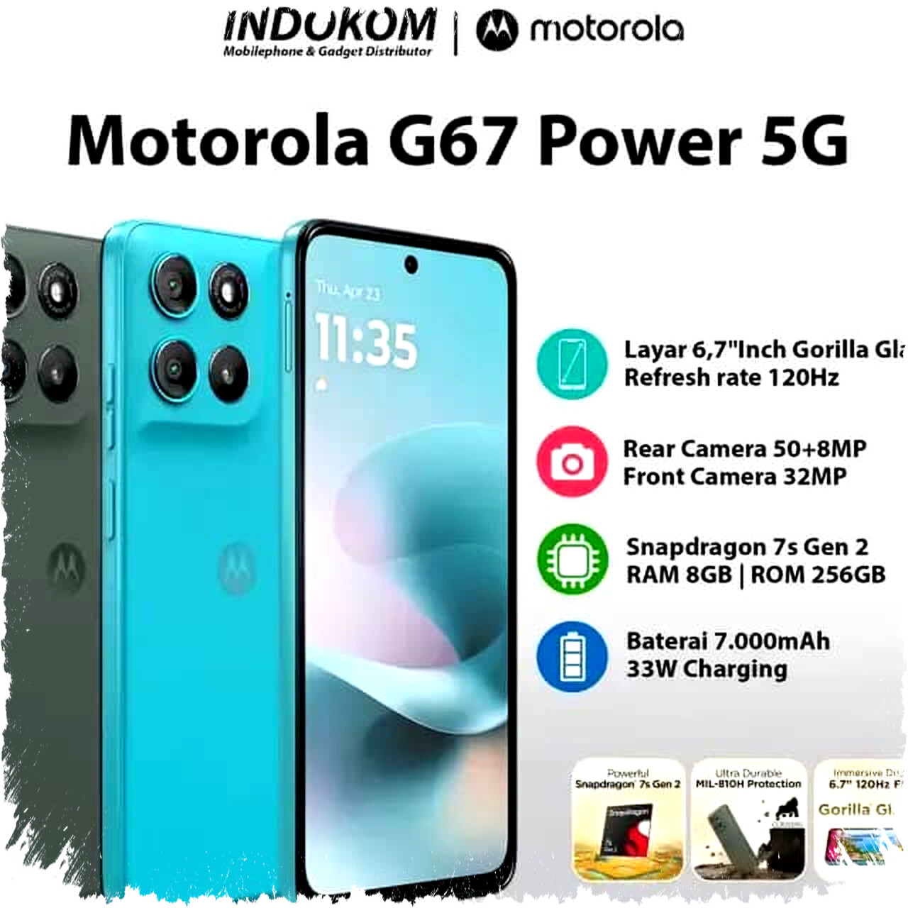 Resmi Hadir di Indonesia, Motorola G67 Power 5G Baterai 7.000 mAh Harga ...