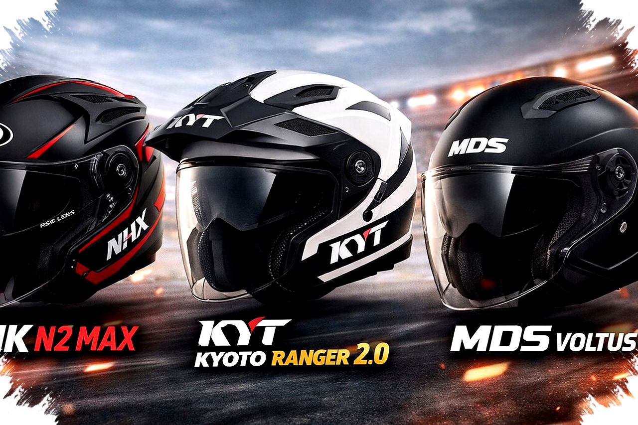 Daftar Helm Open Face Rp500 Ribuan 2026, NHK N2 Max Kalahkan KYT dan MDS
