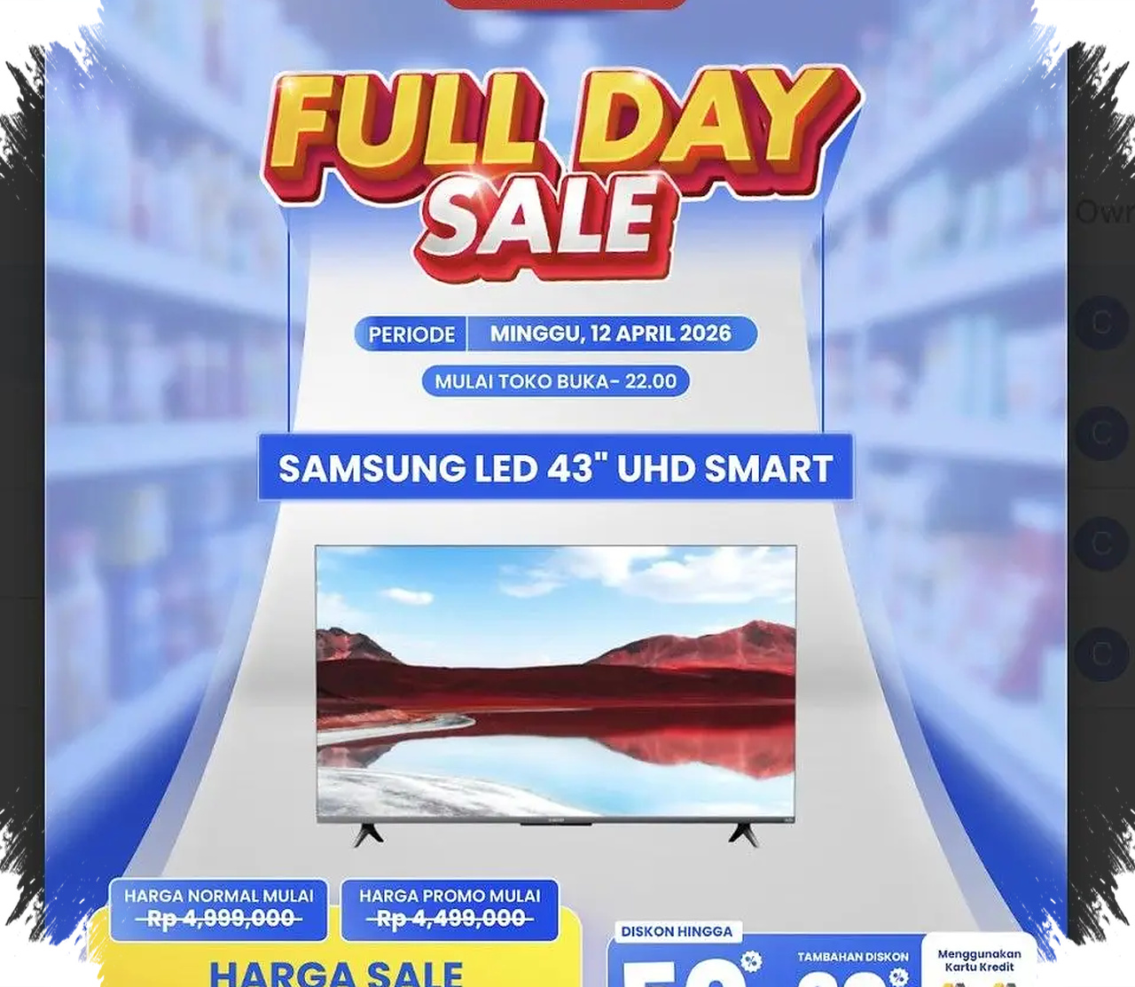 Transmart Pangkas Harga LED TV 43 Inch Samsung, Dari Rp 4,999 Juta Jadi ...