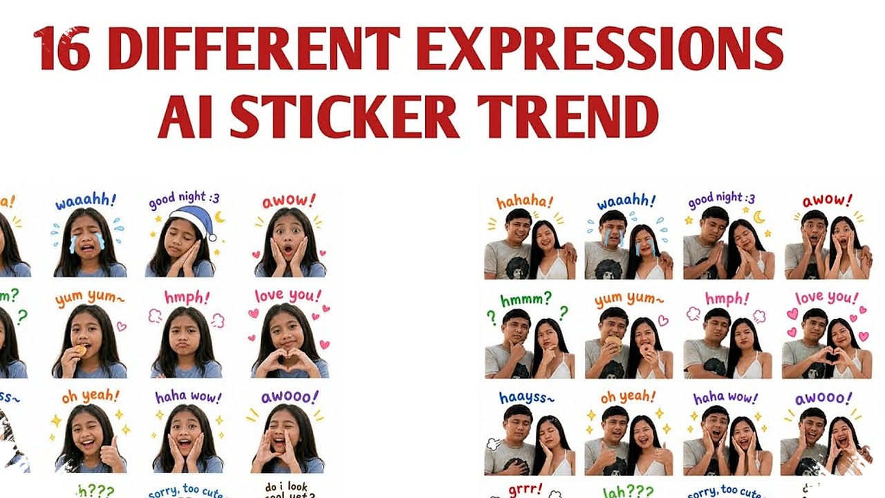 2 Prompt Gemini AI Untuk Stiker Zalo-Style, 16 Ekspresi Lucu Sekali ...