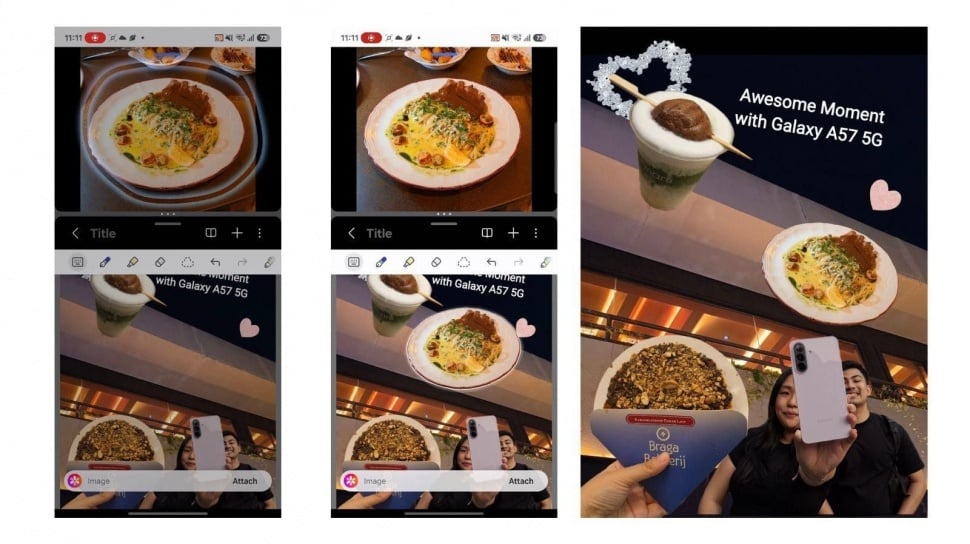 Scrapbook Digital Estetik di Galaxy A57 5G, Cukup Multi Window dan Drag ...